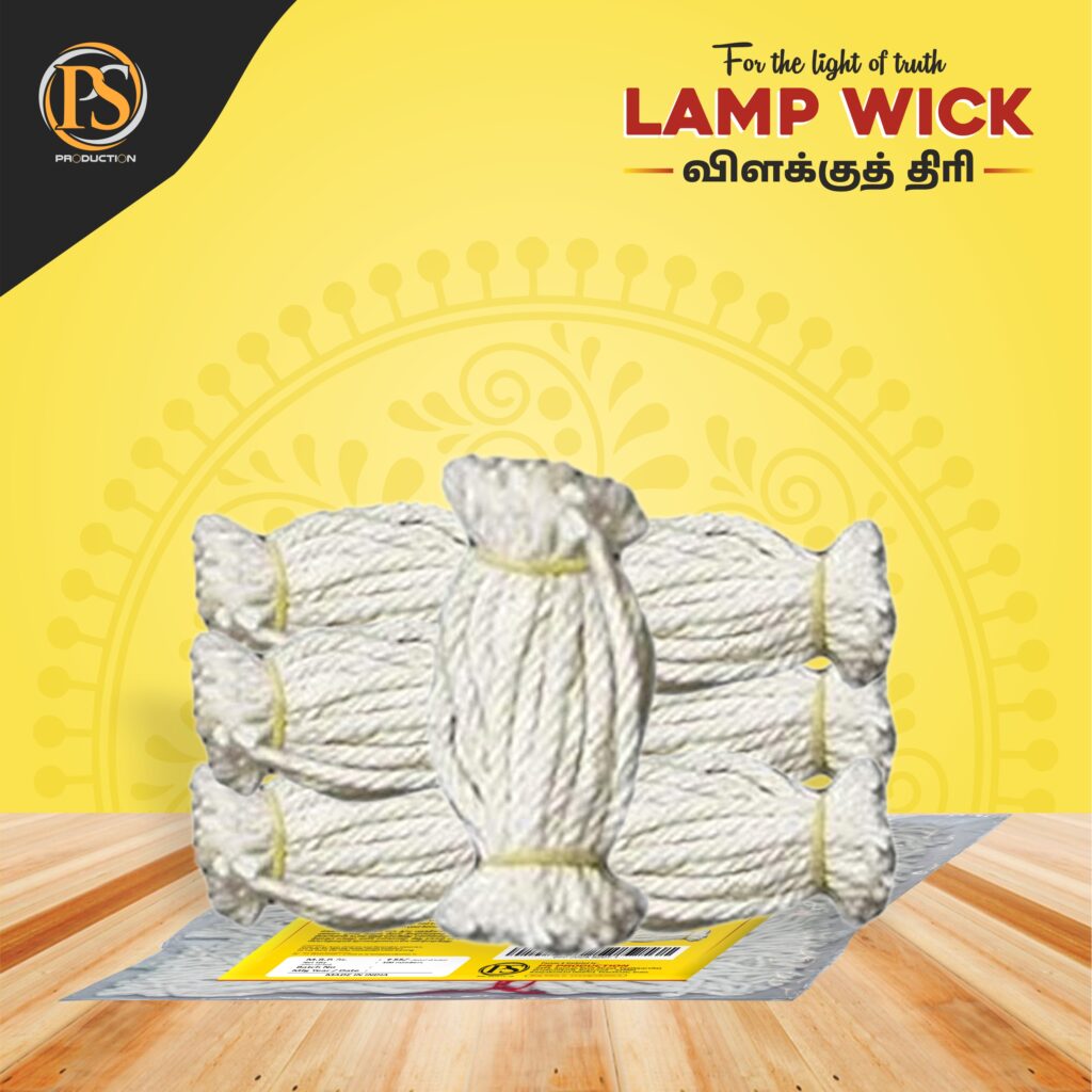 PSP Lamp Wick (200 Qty) – Pure Cotton Vilakku Thiri - psproduction.in